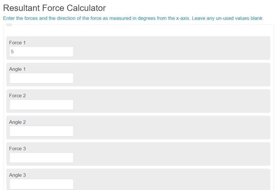 Resultant Force Calculator - Calculator Academy