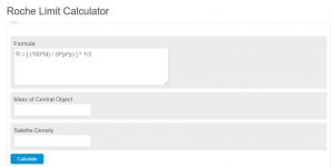 Roche Limit Calculator - Calculator Academy