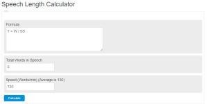 Speech Length Calculator - Calculator Academy