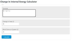 Change in Internal Energy Calculator - Calculator Academy