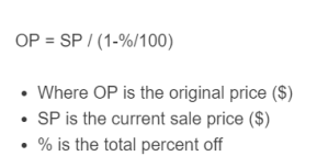 Original Price Calculator - Calculator Academy