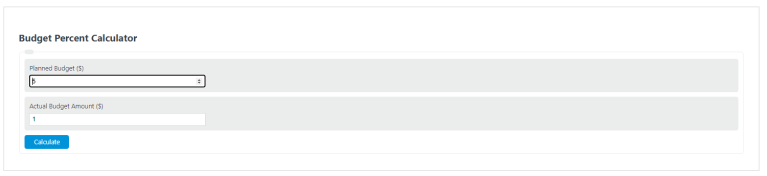 Budget Percent Calculator - Calculator Academy