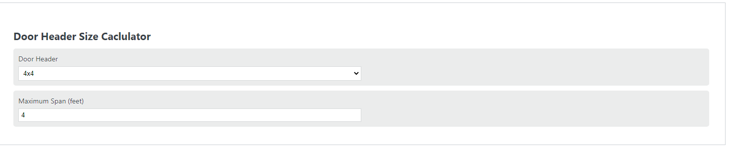 Door Header Size Calculator - Calculator Academy