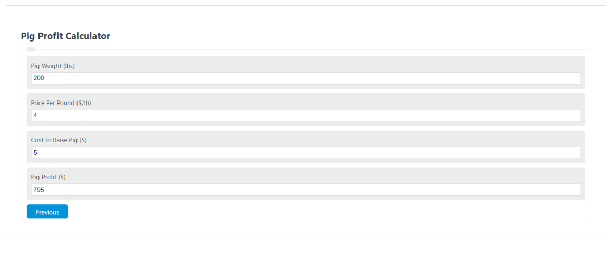 Pig Profit Calculator - Calculator Academy
