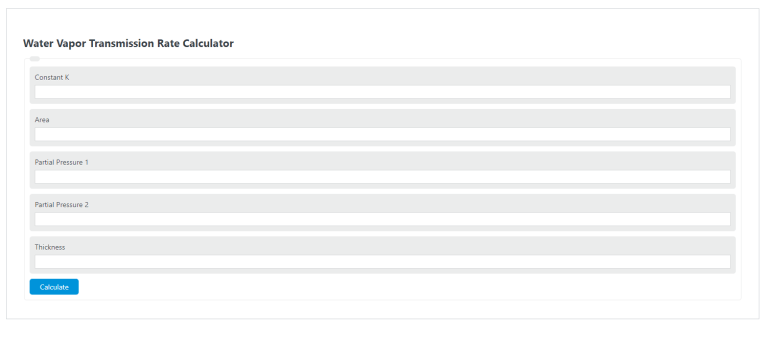 Water Vapor Transmission Rate Calculator - Calculator Academy