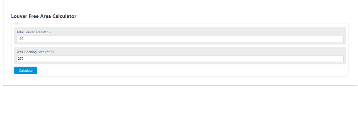 Louver Free Area Calculator - Calculator Academy
