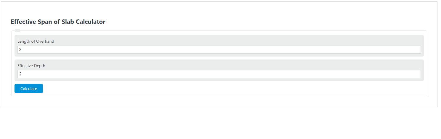 Effective Span of Slab Calculator - Calculator Academy