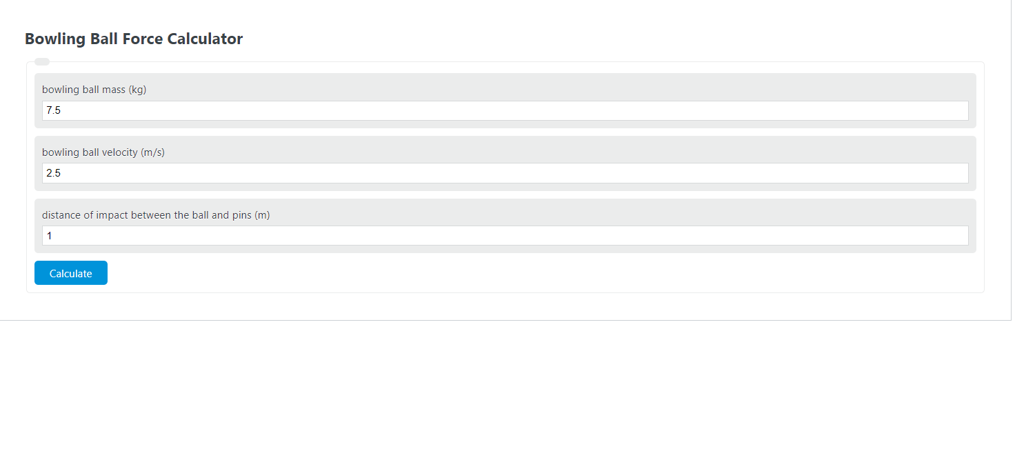Bowling Ball Force Calculator - Calculator Academy