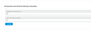 Horizontal and Vertical Velocity Calculator - Calculator Academy