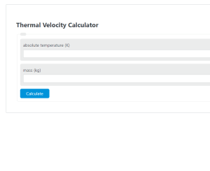 Thermal Velocity Calculator - Calculator Academy