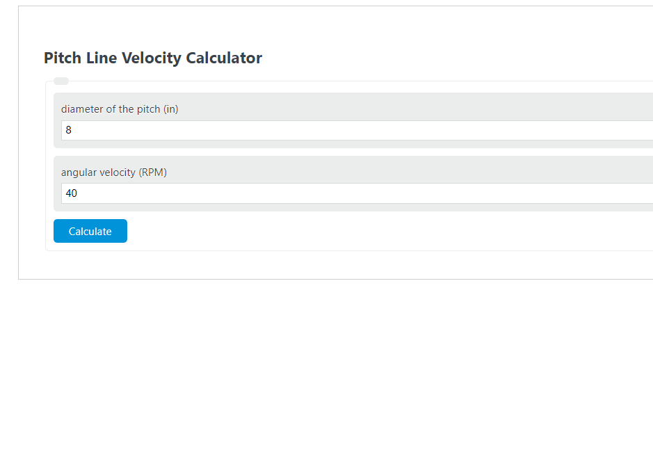 Pitch Line Velocity Calculator - Calculator Academy