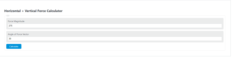 Horizontal + Vertical Force Calculator - Calculator Academy