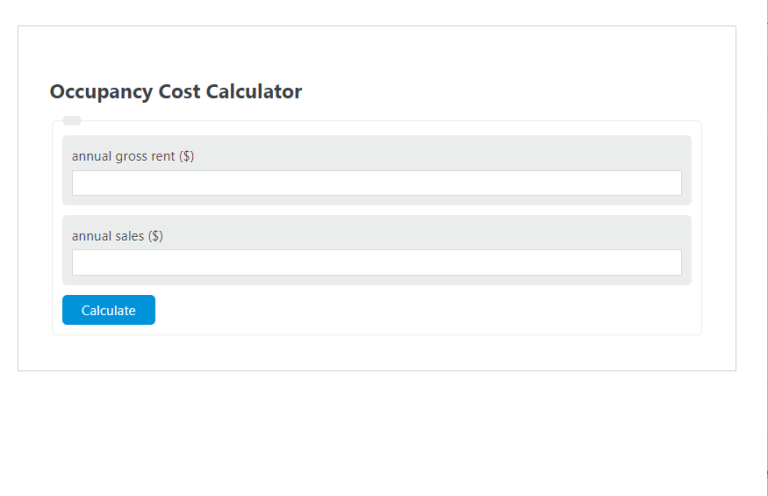Occupancy Cost Calculator - Calculator Academy