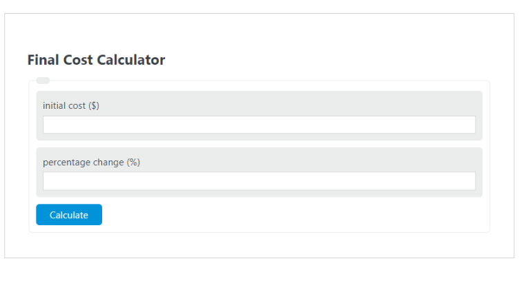 Final Cost Calculator - Calculator Academy