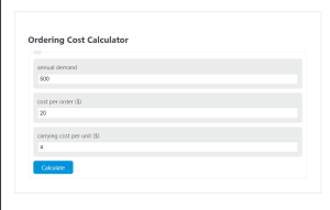Ordering Cost Calculator - Calculator Academy