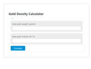 Gold Density Calculator - Calculator Academy