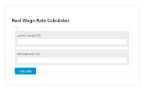 Real Wage Rate Calculator - Calculator Academy