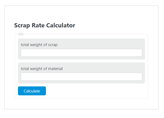 Scrap Rate Calculator - Calculator Academy