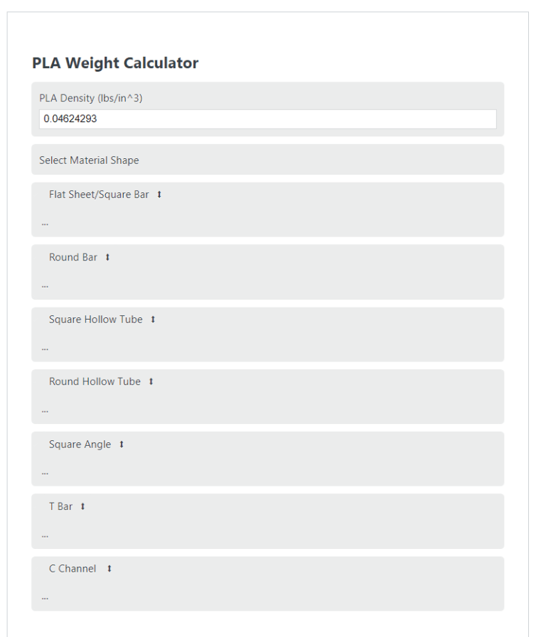 PLA Weight Calculator - Calculator Academy
