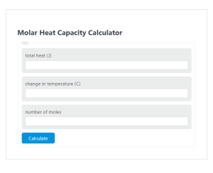 Molar Heat Capacity Calculator - Calculator Academy