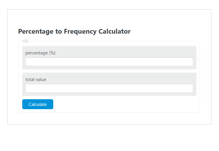 Percentage to Frequency Calculator - Calculator Academy