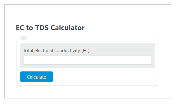 EC to TDS Calculator - Calculator Academy