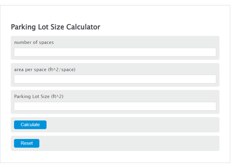 Parking Lot Size Calculator - Calculator Academy