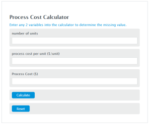 Process Cost Calculator - Calculator Academy