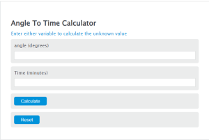 Angle To Time Calculator - Calculator Academy