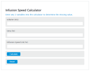 Infusion Speed Calculator Calculator Academy