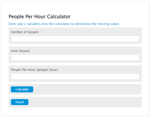 People Per Hour Calculator - Calculator Academy