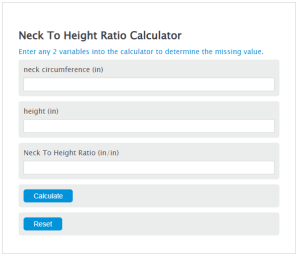 Neck To Height Ratio Calculator - Calculator Academy