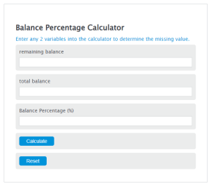 Balance Percentage Calculator - Calculator Academy