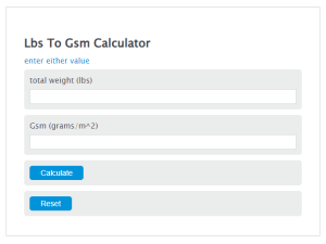Lbs To Gsm Calculator - Calculator Academy