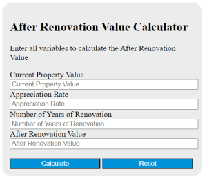 After Renovation Value Calculator - Calculator Academy