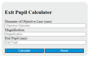 Exit Pupil Calculator - Calculator Academy