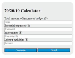 70/20/10 Calculator - Calculator Academy