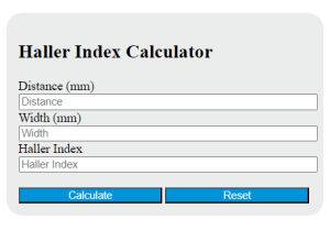 Haller Index Calculator - Calculator Academy
