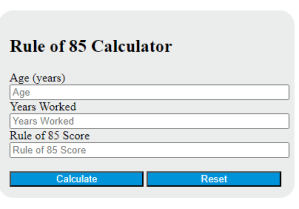Rule of 85 Calculator - Calculator Academy