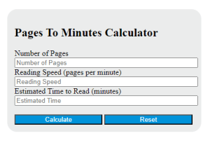 Pages To Minutes Calculator - Calculator Academy