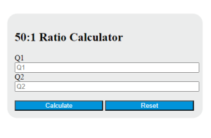 50 1 Ratio Calculator - Calculator Academy