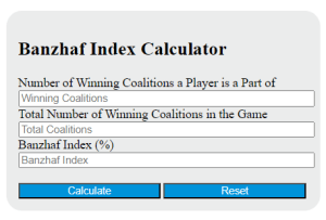 Banzhaf Index Calculator - Calculator Academy