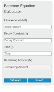Bateman Equation Calculator - Calculator Academy