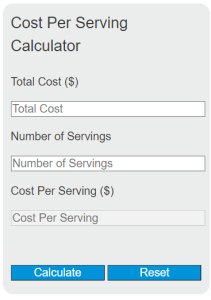 Cost Per Serving Calculator - Calculator Academy