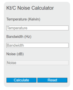 Kt/C Noise Calculator - Calculator Academy