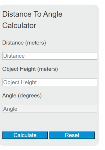 Distance To Angle Calculator - Calculator Academy