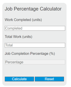 Job Percentage Calculator - Calculator Academy