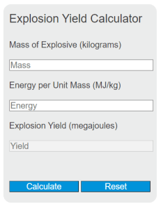 Explosion Yield Calculator - Calculator Academy