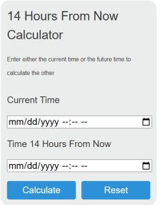 14 Hours From Now Calculator - Calculator Academy