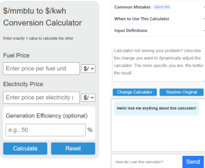 $/mmbtu to $/kwh Conversion Calculator - Calculator Academy